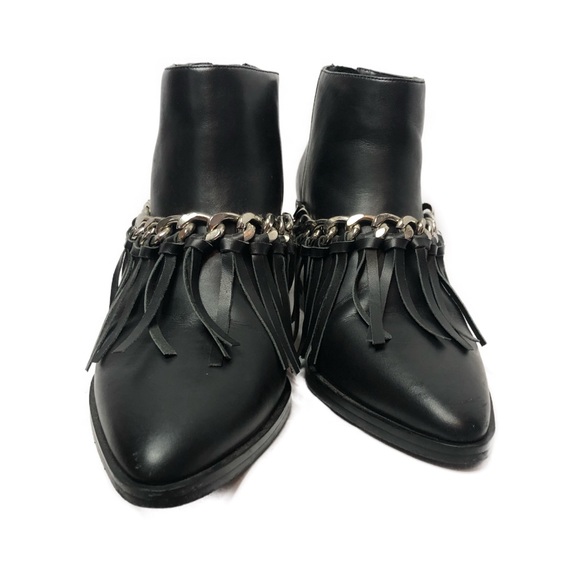 SENSO | Shoes | Senso Genuine Leather Fringe Chain Ankle Boots | Poshmark